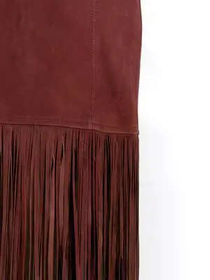 Ermanno Scervino Suede Fringe Skirt