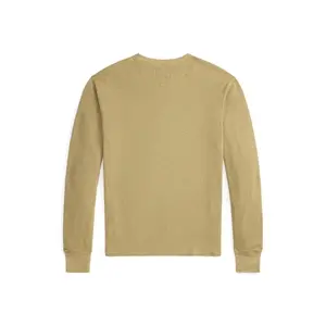 Ralph Lauren Garment-dyed Waffle-knit Henley Shirt - Spring Beige
