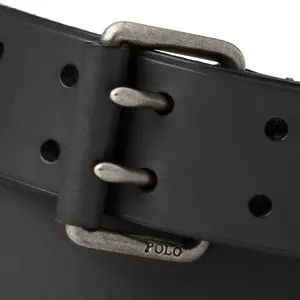 Ralph Lauren Double-prong Leather Belt - Black