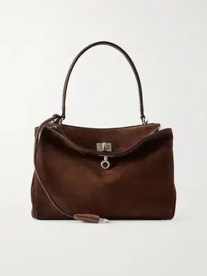 Balenciaga Rodeo Small Suede Tote - Brown