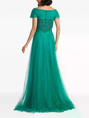 Tadashi Shoji Twisted Lace Maxi Dress
