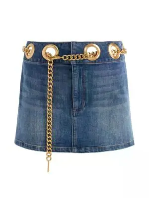 Alice + Olivia Morgana Chain-belt Mini Skirt - Blue