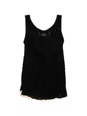 Y’s Cable Knit Tank Top - Black