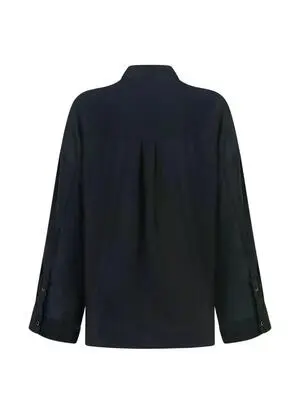 NINE:INTHE:MORNING Long-sleeve Shirt With Chest Pocket - Blue