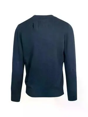 Barbour Logo Embroidered Crew Neck Sweater - Blue