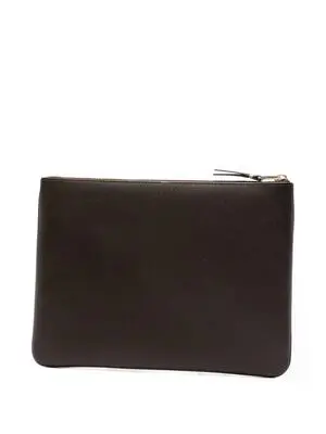Comme Des Garçons Logo-print Leather Clutch Bag