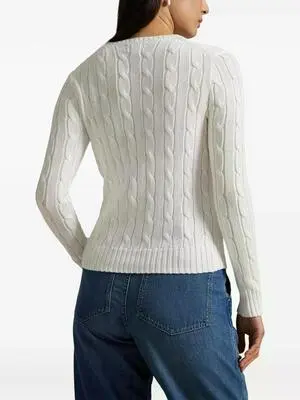 Polo Ralph Lauren Cable-knit Crewneck Sweater - White