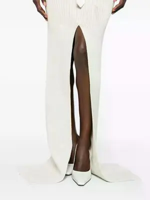 Rick Owens Ribbed Knit Maxi Skirt