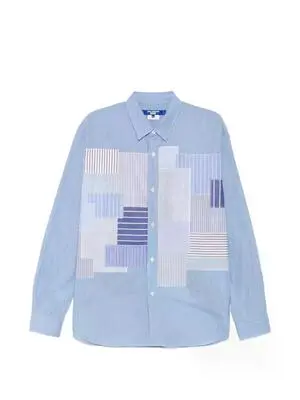 Junya Watanabe Patchwork Striped Shirt - Blue
