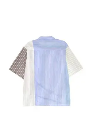 Comme Des Garçons Striped Panelled Shirt