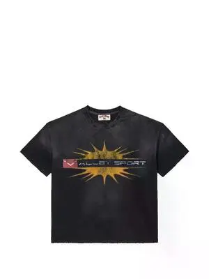 VALE FOREVER Forever Sunshine Distressed T-shirt - Black