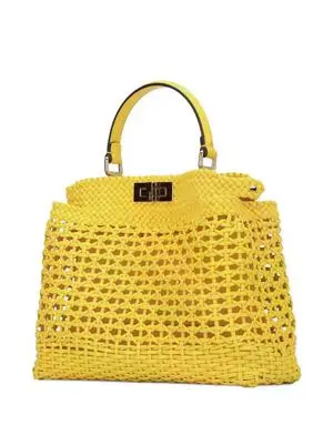 Fendi Peekaboo Medium Shoulder Bag - Yellow
