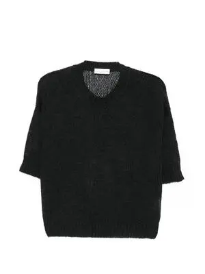 ROBERTO COLLINA Open-knit Short-sleeve Sweater