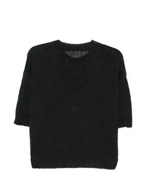 ROBERTO COLLINA Open-knit Short-sleeve Sweater