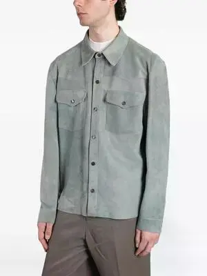 SALVATORE SANTORO Suede Western-style Shirt Jacket