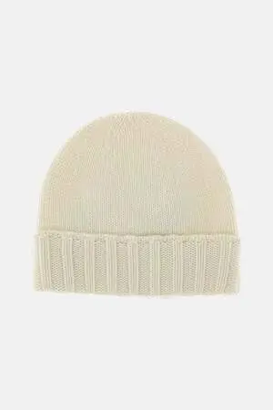 DRUMOHR Ribbed Wool Beanie - White