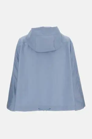 FAY Short Parka In Technical Poplin - Sky Blue