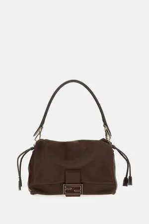 Fendi Fendi Mamma Baguette Medium Leather Bag Brown