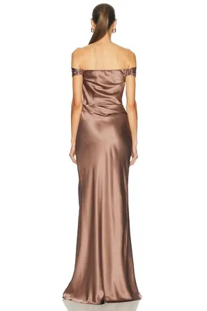 THE SEI Bardot Gown - Truffle