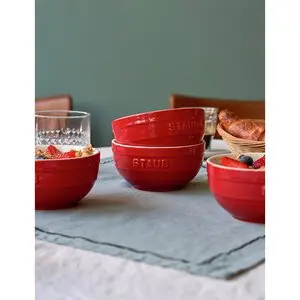 STAUB Brand-embossed Ceramic Bowl - Cherry