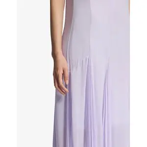 BOSS Sleeveless Pleated Woven Maxi Dress