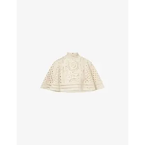 Zimmermann Indra Embroidered Cotton Cape