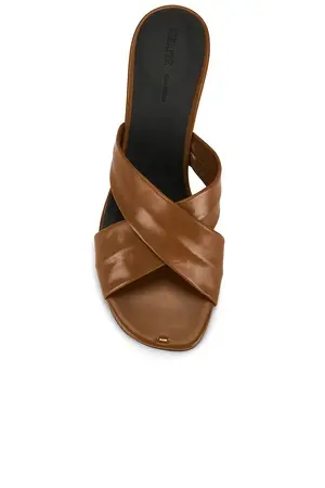 Khaite Liria 55 Sculptural Heel Sandal In Brown