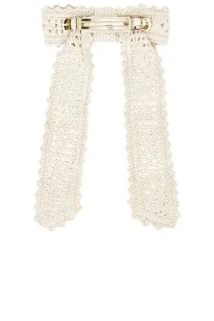Miu Miu Crochet Filet Bow Beret Hair Clip