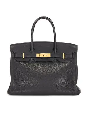 Hermès Clemence Birkin Handbag - Noir