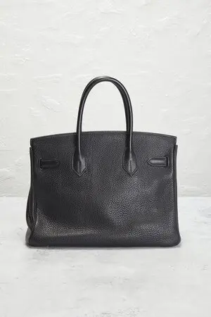 Hermès Clemence Birkin Handbag - Noir