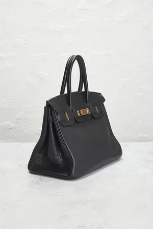 Hermès Clemence Birkin Handbag - Noir