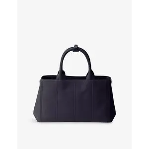 Prada Jardinière Small Cotton-canvas Top-handle Bag - Blue