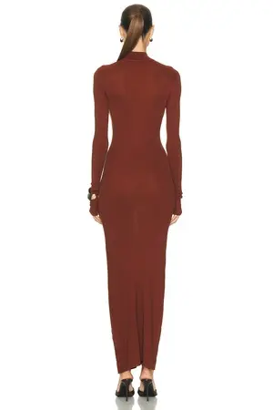 SAME Shimmer Mockneck Maxi Dress