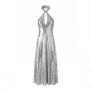 BELSIZE25 Mayfair Series Sequinned Halterneck Mermaid Gown - Silver