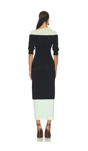 Attico Asymmetric Midi Dress
