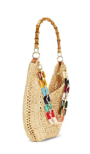 BTB LOS ANGELES Isla Raffia Hobo Bag