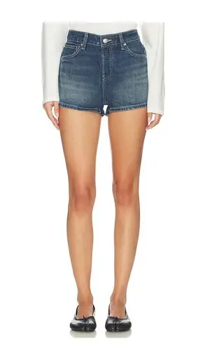 Eb Denim Raw Edge Hem Shorts For Women