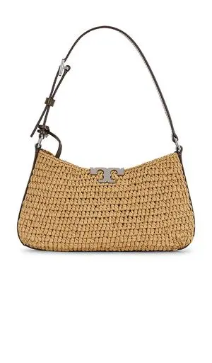 Tory Burch Eleanor Straw Slim Shoulder Bag