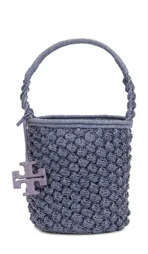 Tory Burch Ella Hand-crocheted Popcorn Stitch Bucket Bag