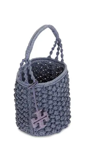 Tory Burch Ella Hand-crocheted Popcorn Stitch Bucket Bag