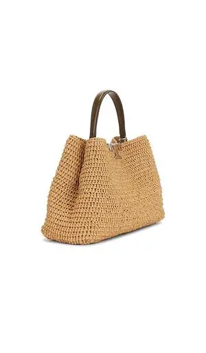 Tory Burch Eleanor Straw Satchel Bag