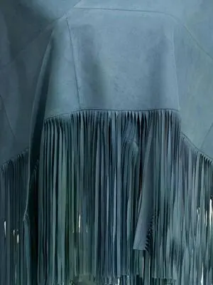 FURLING BY GIANI Fringed Suede Scarf