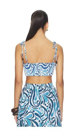 Peixoto Esti Top With Beaded Straps - Blue