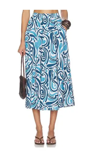 Peixoto Paula Midi Skirt - Blue
