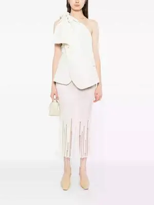 UMA WANG Frayed Midi Skirt