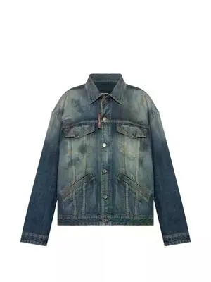 Dsquared2 Distressed Faded Denim Jacket