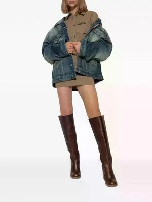 Dsquared2 Distressed Faded Denim Jacket