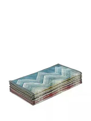 Missoni Marea Zigzag-print Face Towels - Blue