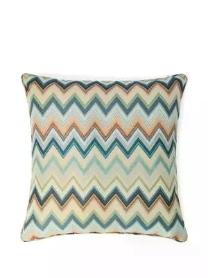 Missoni Agadir Zigzag-knit Cushion - Neutrals