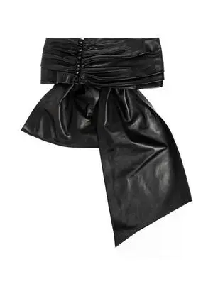 Chloé Ruched Leather Belt